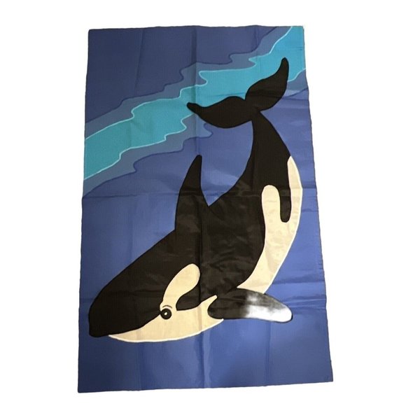 Unbranded | Accents | Vintage 983 Orca Whale Nylon Garden Beach Coastal ...
